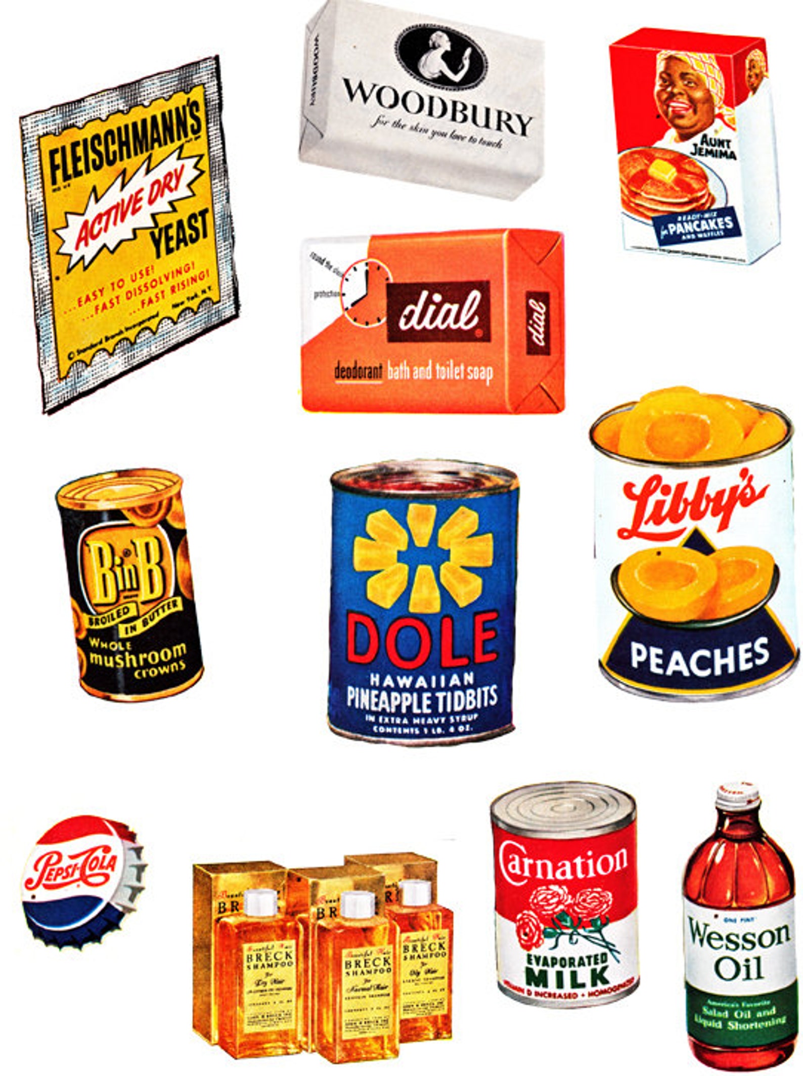 1950's Food Products From a 1954 Women's Magazine - Etsy