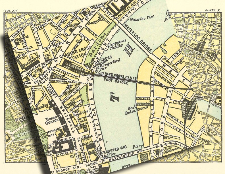 Map of London From 1895, a 600 Dpi Resolution Map for Printing Out Big ...