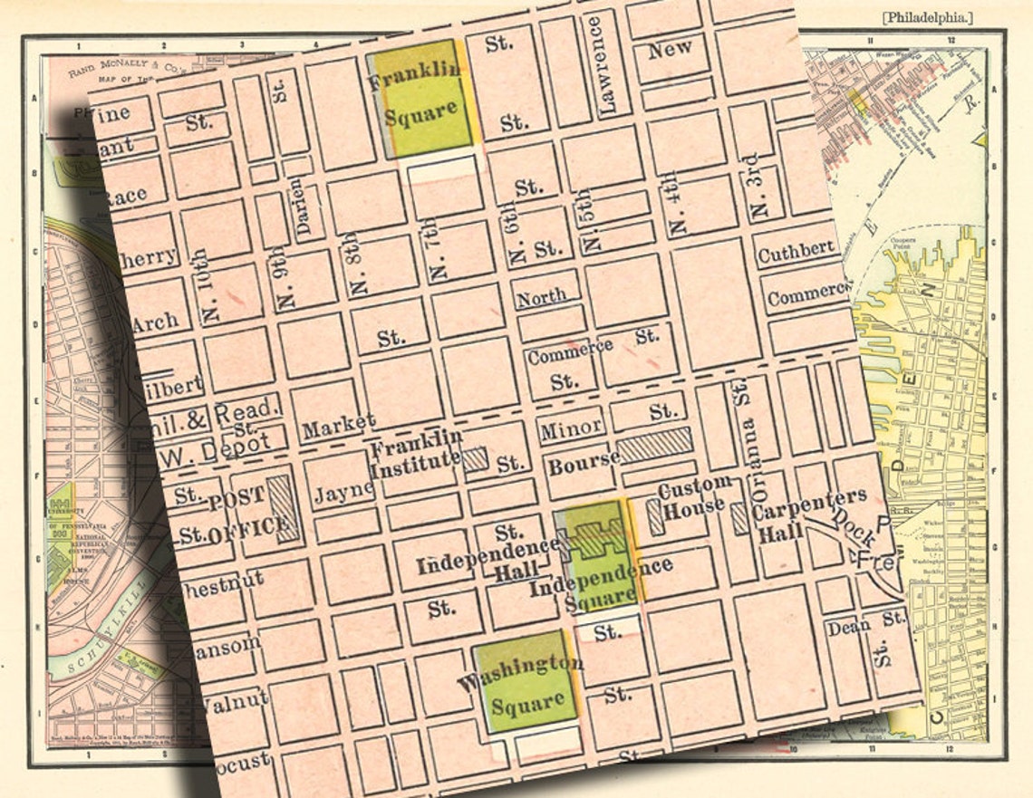 Printable Map of Philadelphia a 600 Dpi High Resolution File | Etsy