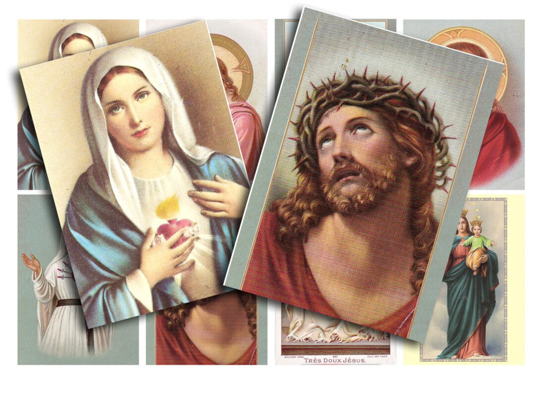 Antique Holy Cards for Scrapbooking and Crafting, a Vintage Printable ...