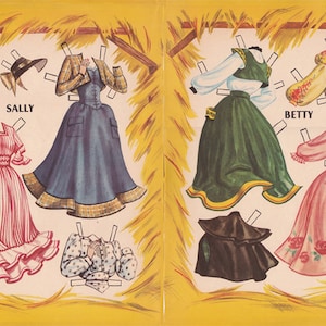 1950's American Western Paper Dolls, With Twelve Printable Outfits ...