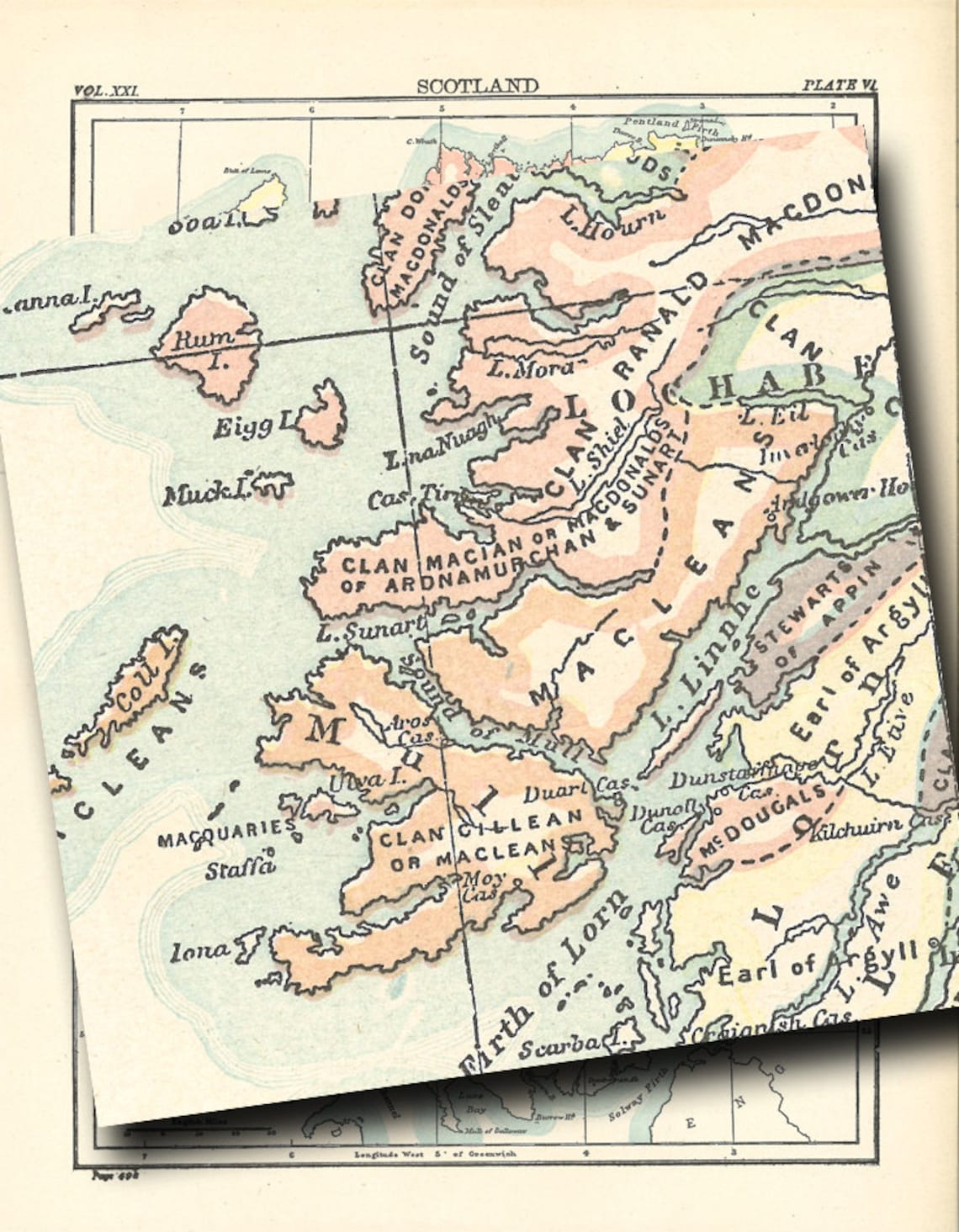 Printable Scotland Clans Map, Home Decor, Wall Art, Scottish History ...