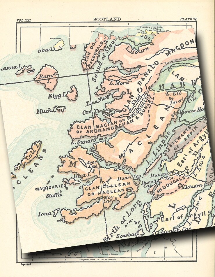 Printable Scotland Clans Map, Home Decor, Wall Art, Scottish History ...
