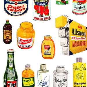 1950's Food Products, From a 1954 Women's Magazine, Vintage Printable ...