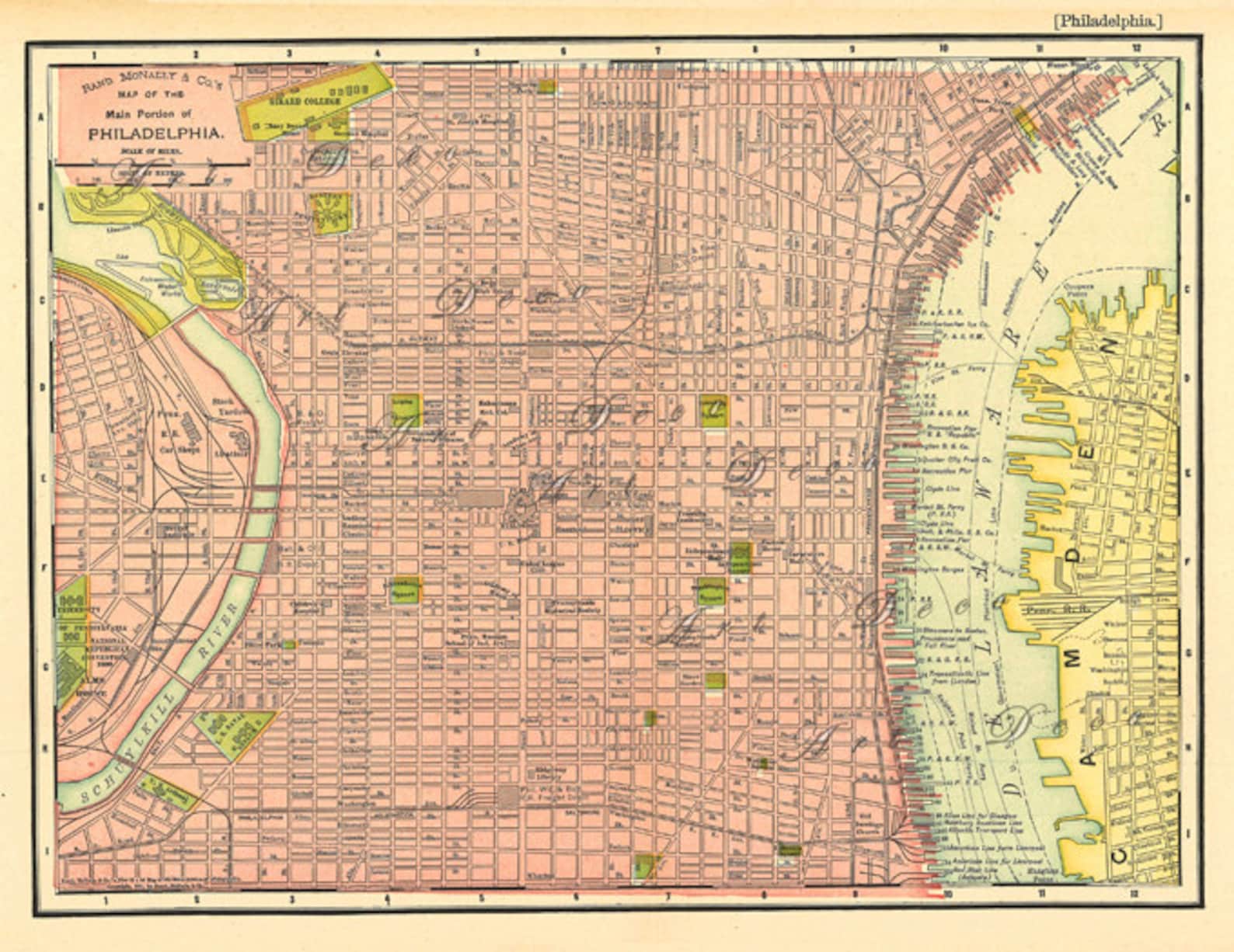 Printable Map of Philadelphia a 600 Dpi High Resolution File | Etsy