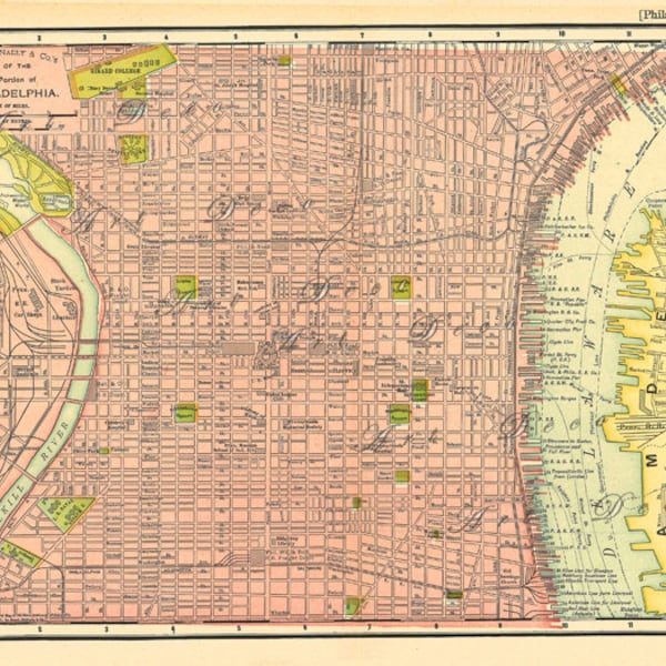 Philadelphia Map - Etsy