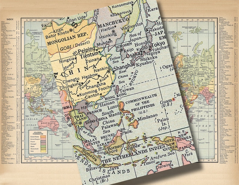 Printable World Map From 1904, a High Resolution 600 Dpi Digital ...