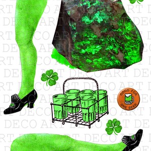 Irish Lass Paper Doll for St. Patrick Day and Everyday, Printable Party ...