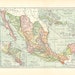 Printable Map of Mexico From the 1900's, Vacation Home Decor, Arts and ...