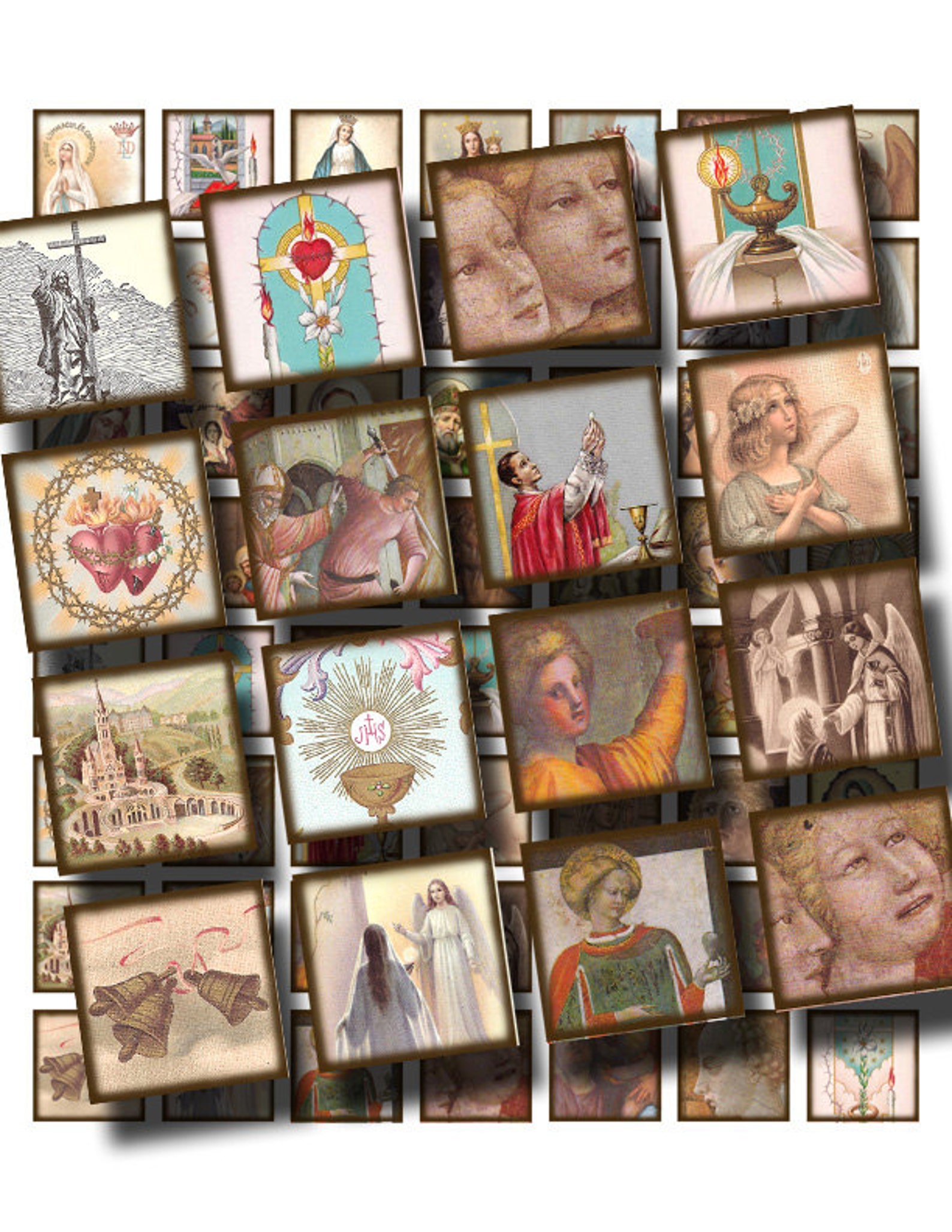 Vintage Religion Holy Cards Madonna Mary and Angels a 1 X - Etsy