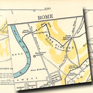 Printable Map of Rome, Home Decor, a Unique Gift, Arts and Crafts ...