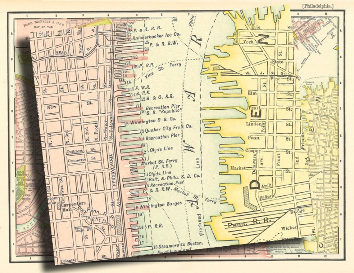 Printable Map of Philadelphia a 600 Dpi High Resolution File | Etsy