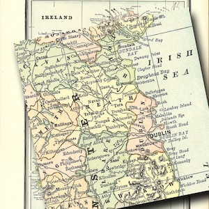 Printable Map of Ireland, for Home Decor, Arts and Crafts, Journals ...