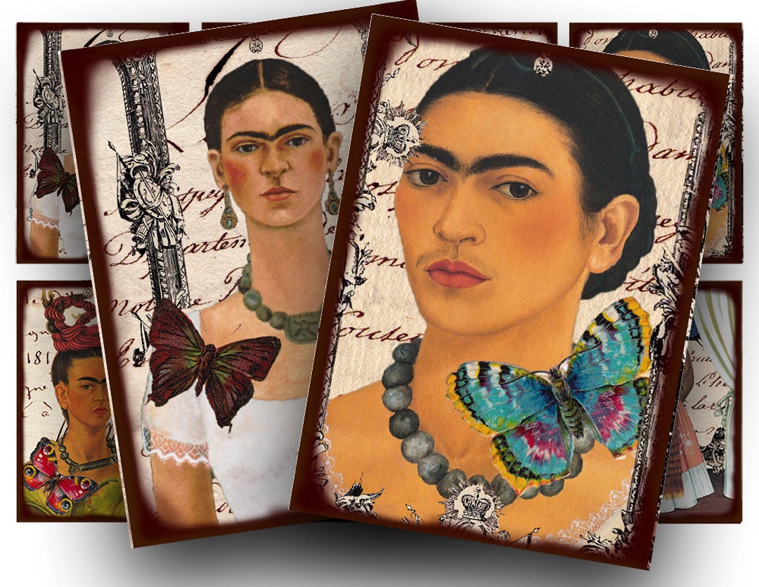 Frida Kahlo Collage Sheet, a Vintage Printable Digital Download No ...