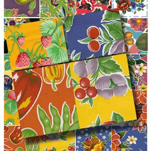 Oilcloth Patterns, a 2 X 2 Inch Sampler, Vintage Printable Digital ...