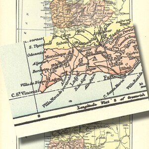 Old Map of Portugal, Printable Digital Download, Printable Wall Decor ...