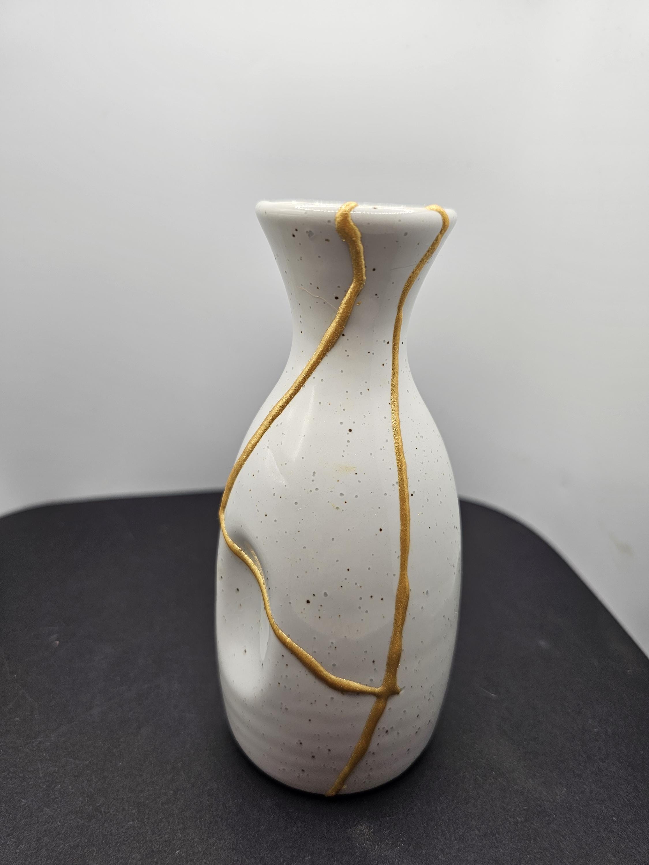 5 Break -black or White Kintsugi Sake Bottle - Kintsugi Bottle ...