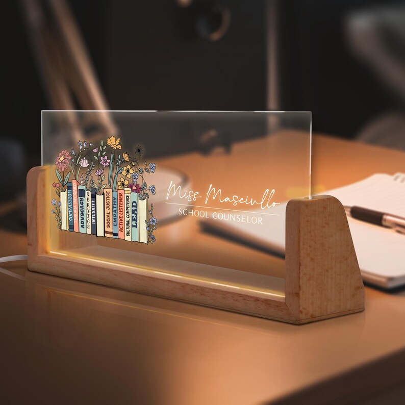 School Counselor Desk Name Plate, Counselor Desk Sign, Mental Health ...
