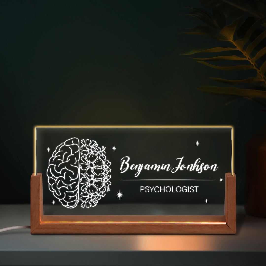 Personalized Psychologist Desk Name Plate, Neurology Student Gift ...