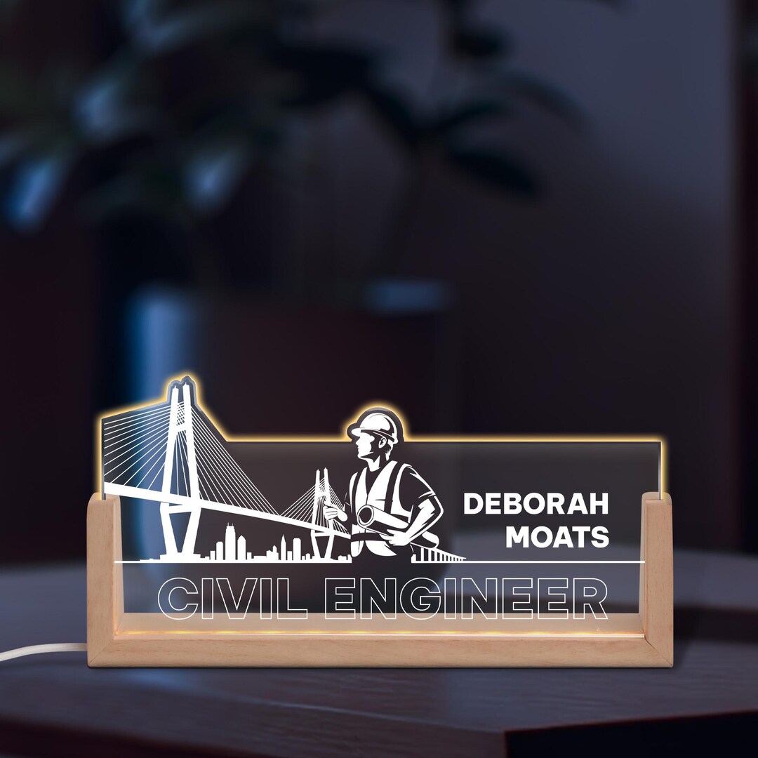 Custom Civil Engineer, Personalized Construction Engineering Nameplate ...
