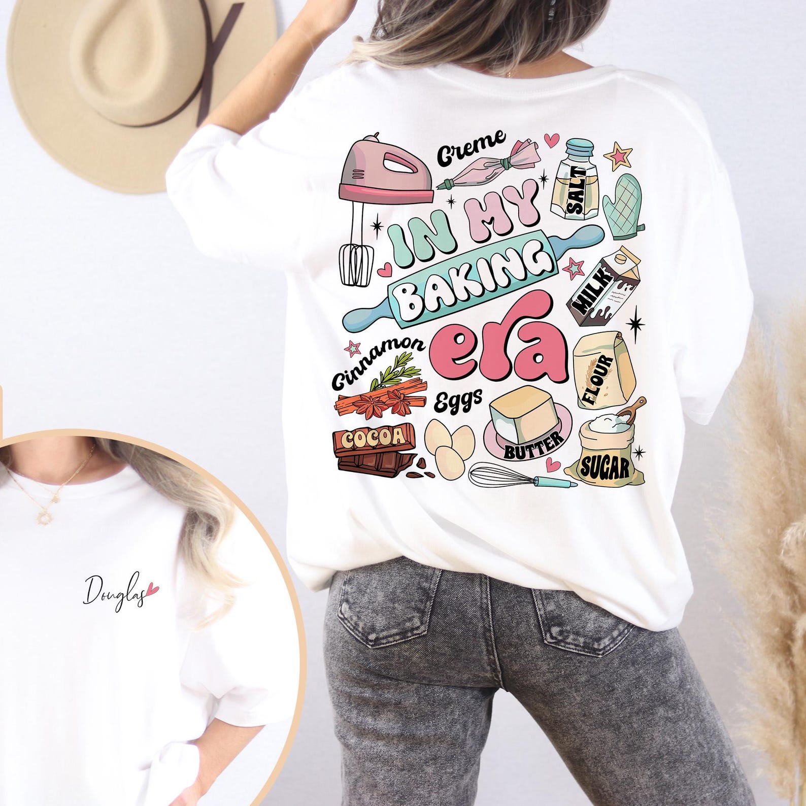Custom Baker Shirt, in My Baking Era, Personalized Baker Baking Shirt ...