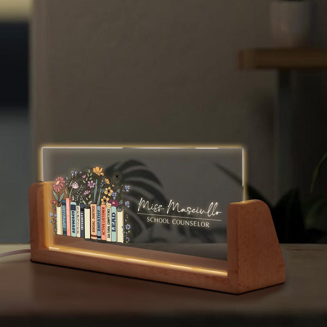 School Counselor Desk Name Plate, Counselor Desk Sign, Mental Health ...