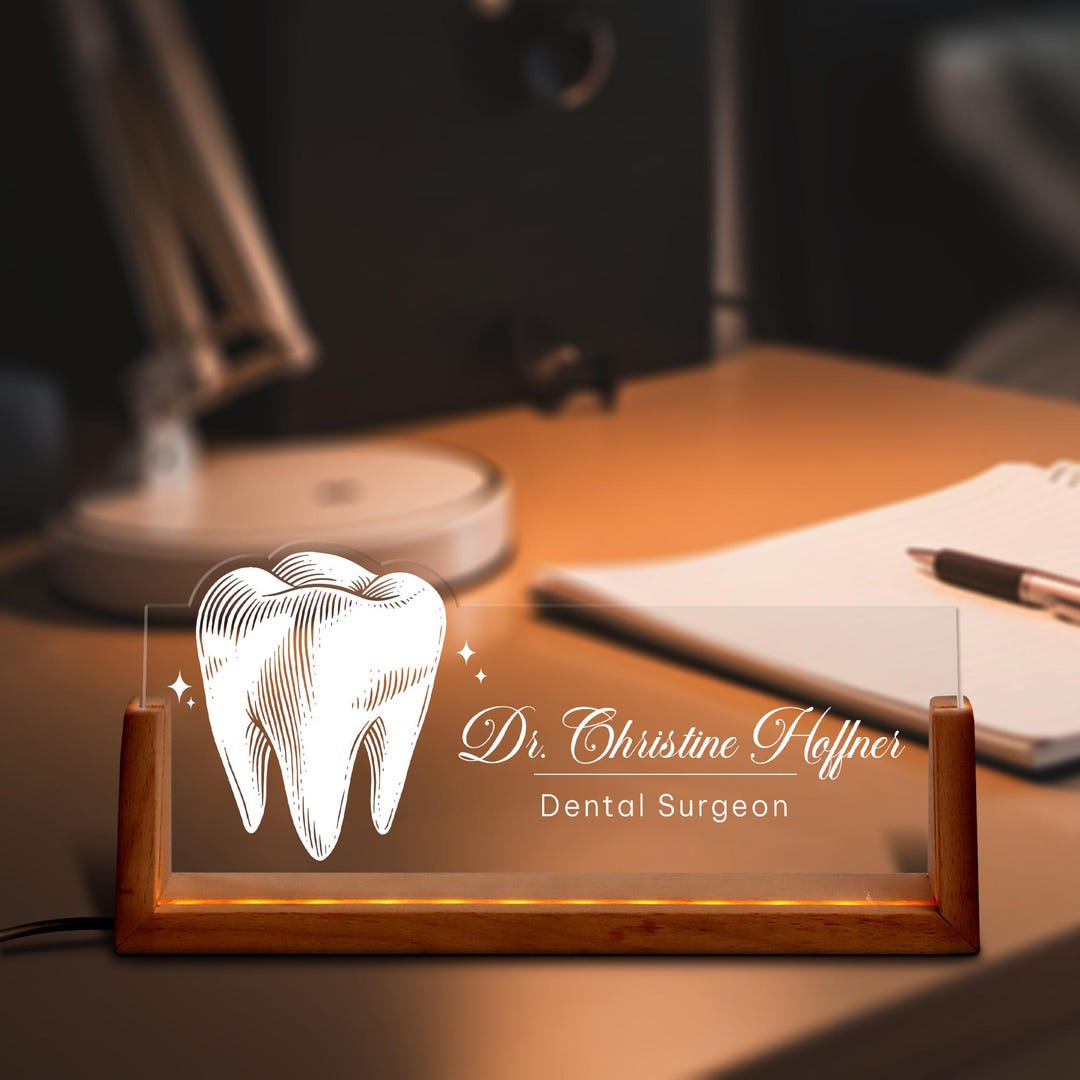 Personalized Dental Surgeon Desk Name Plate, Dentist Grad Student Gift ...