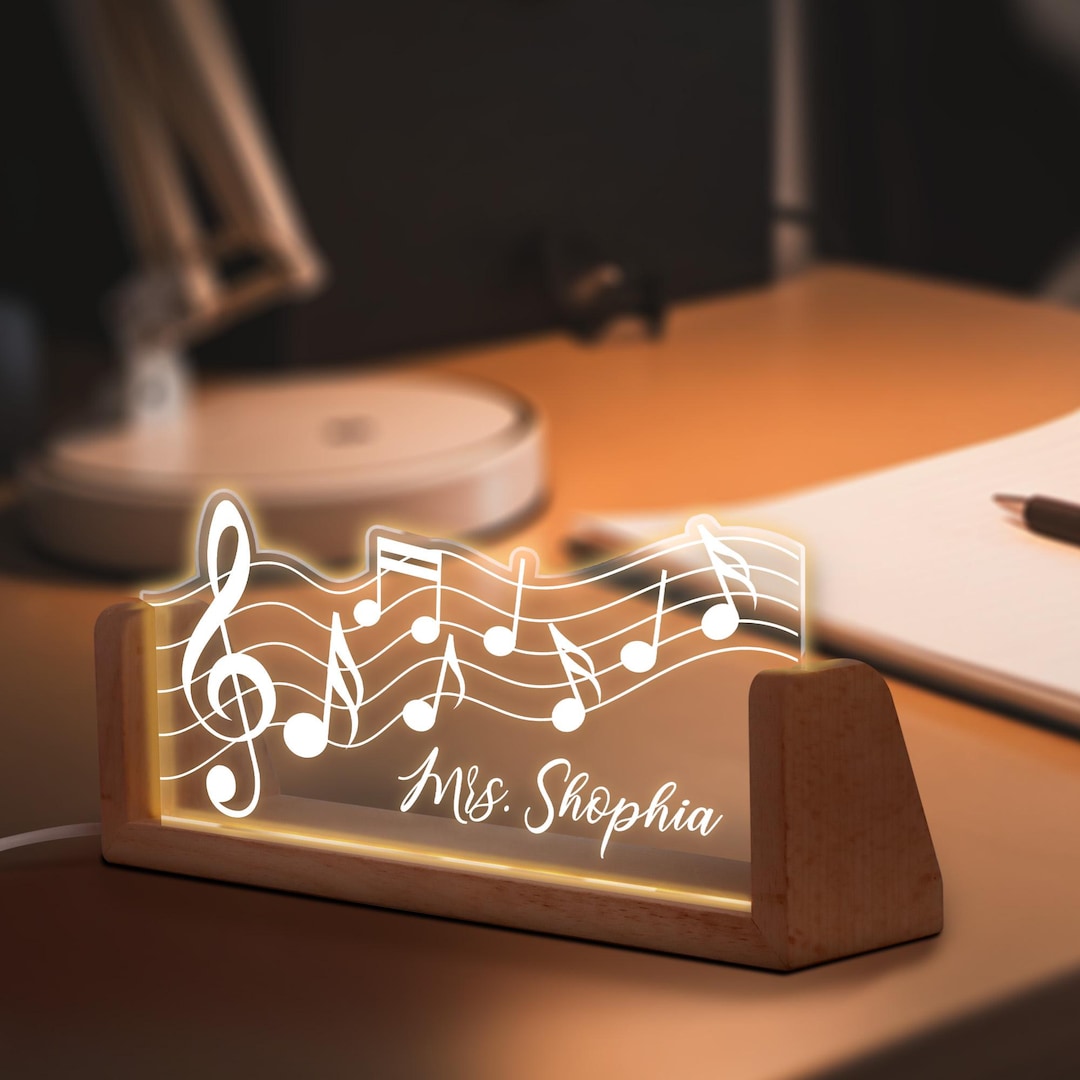 Personalized Music Teacher Name Plate, Music Teacher Gifts ...