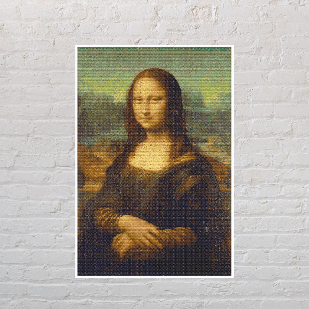 Da Vinci's Mona Lisa Cross Stitch Pattern PDF - Etsy