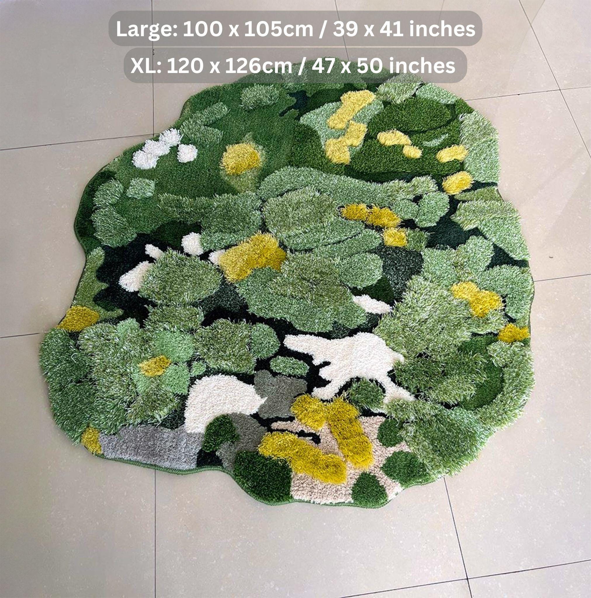 Moss Rug Nature Decor Rug for Living Room Rug Mossy Rug for Bedroom ...