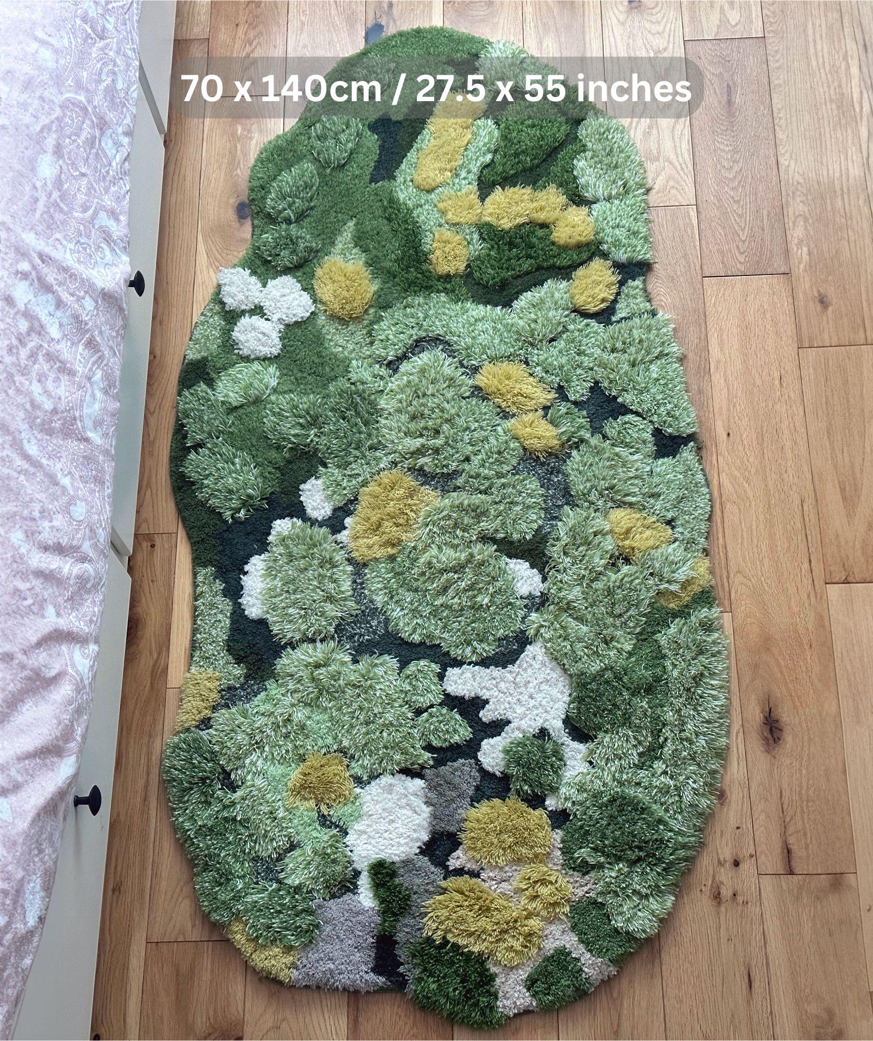 Moss Rug Nature Decor Rug for Living Room Rug Mossy Rug for Bedroom ...