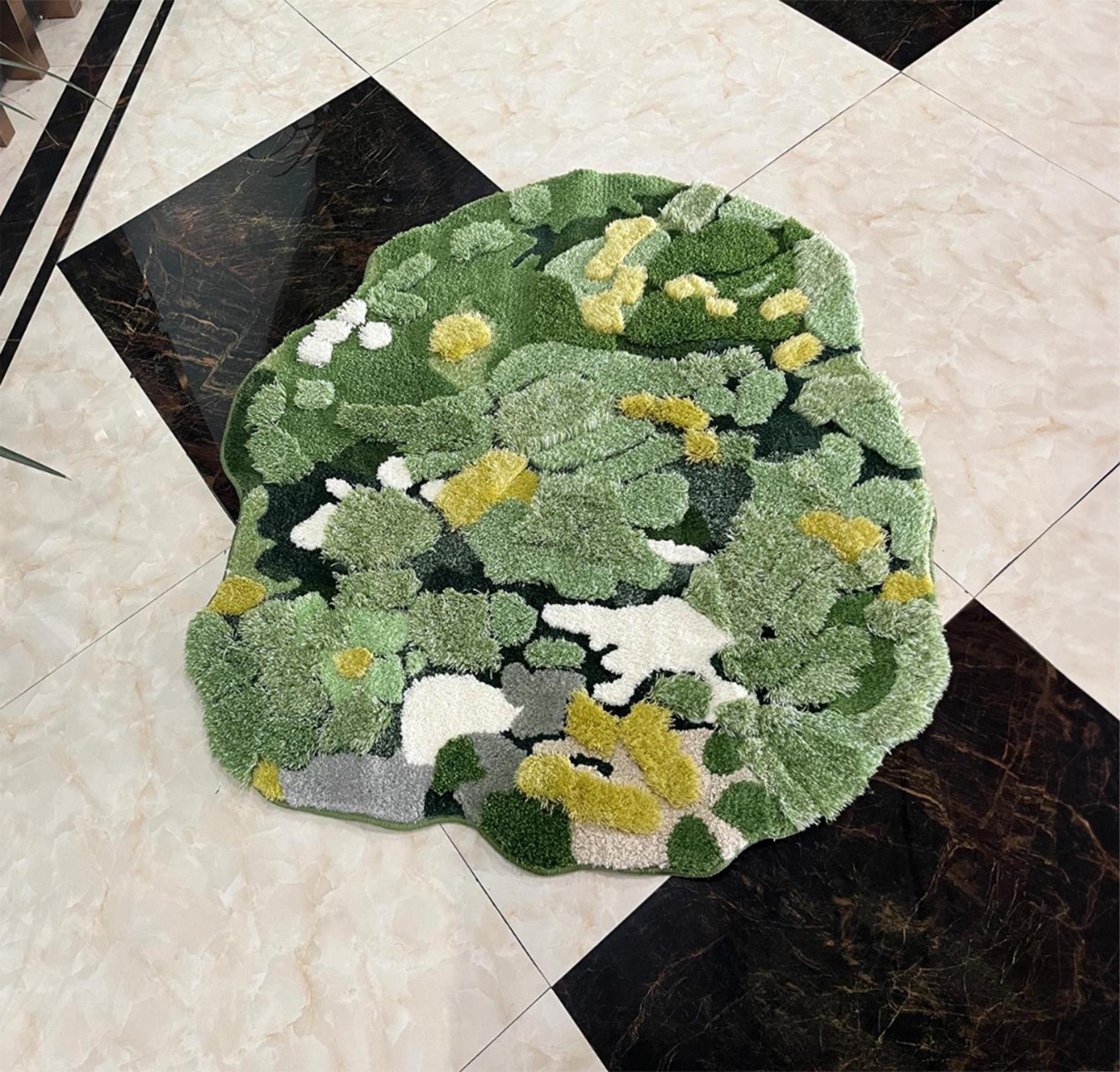 Moss Rug Nature Decor Rug for Living Room Rug Mossy Rug for Bedroom ...