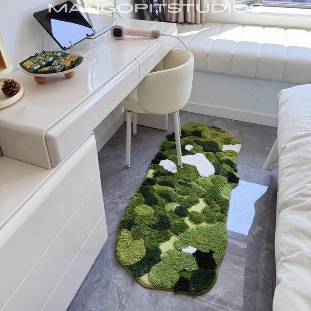 Forest Moss Rug Tufted Rug for Bedroom Rug Green Forest Themed Decor ...