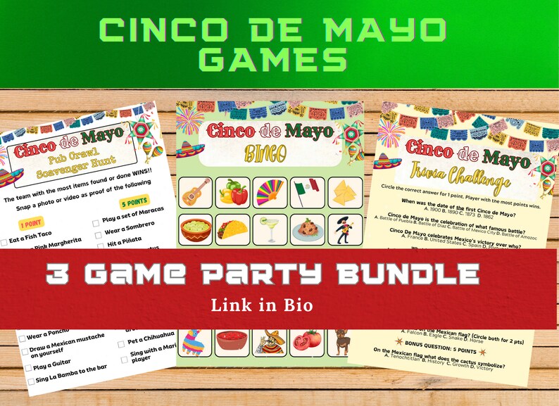 Cinco De Mayo TRIVIA GAME - Etsy