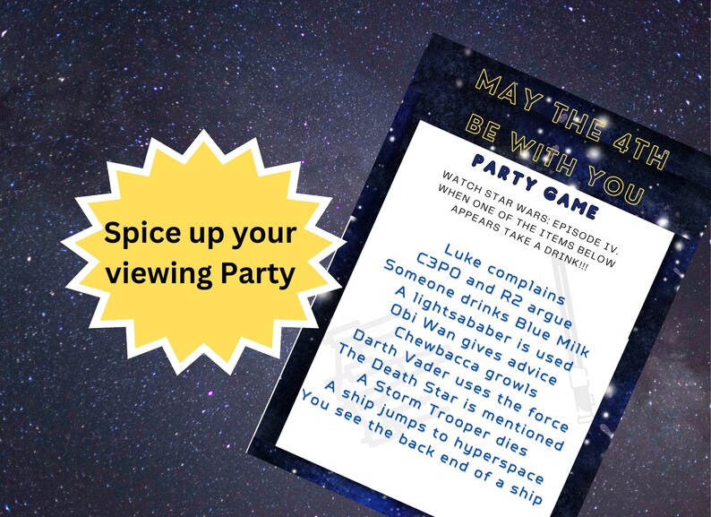 MAY the 4TH Be With You Party Game | STAR WARS - Etsy