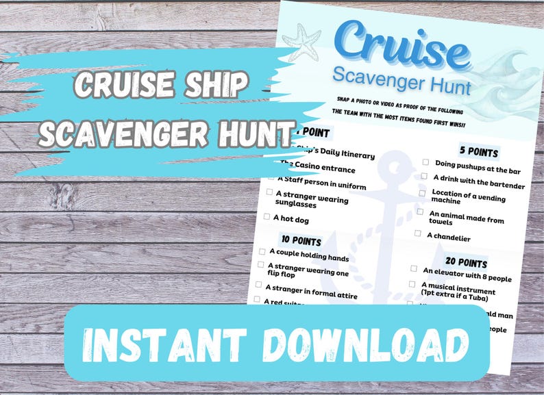 Cruise Ship Photo Scavenger Hunt - Etsy