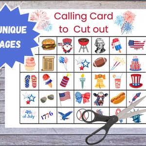 4th of July BINGO! 30 Printable Bingo Cards, Games for Kids and Adults ...