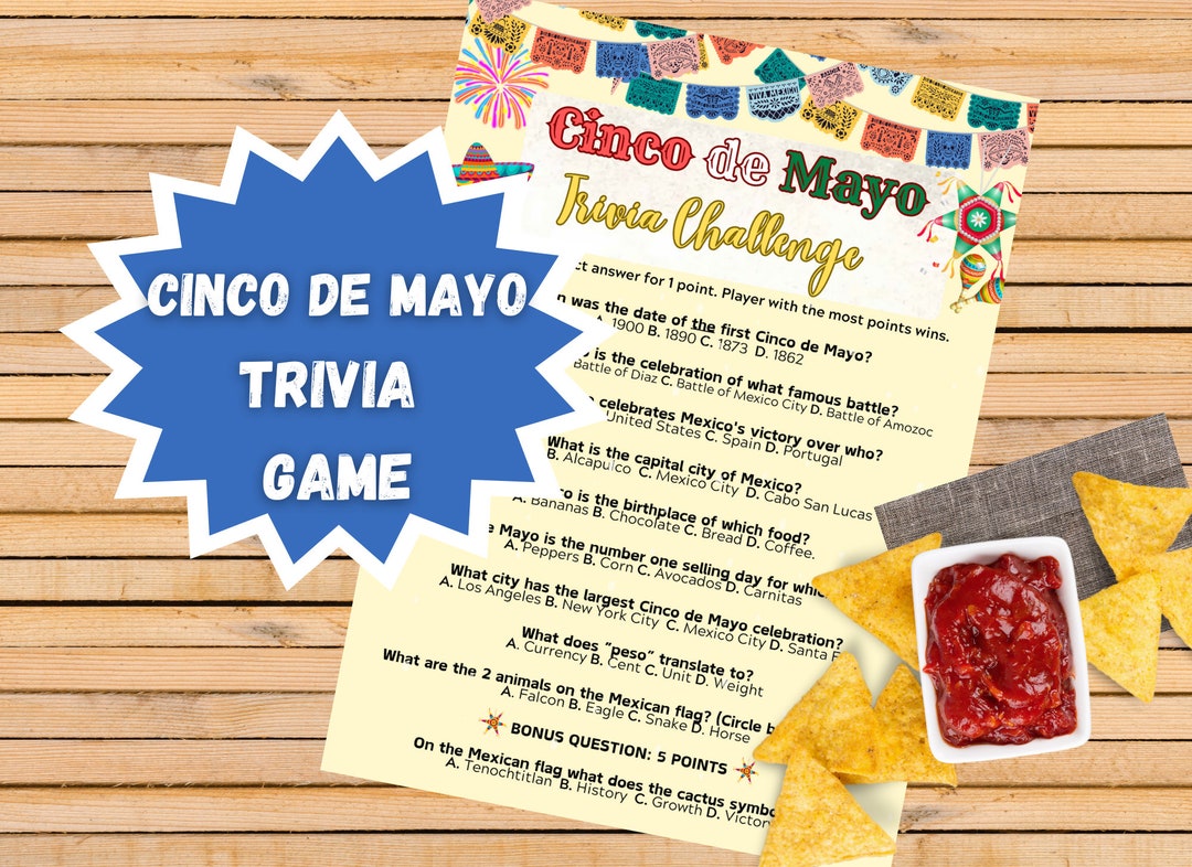 Cinco De Mayo TRIVIA GAME - Etsy