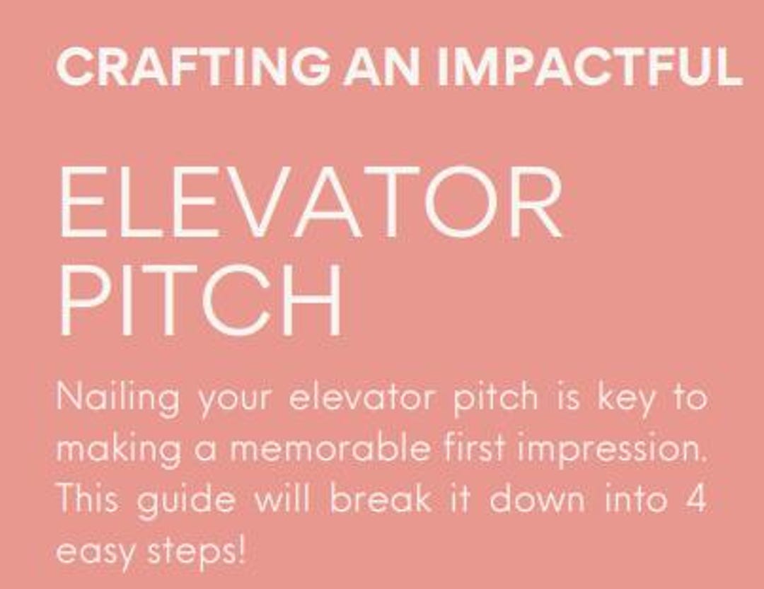 Elevator Pitch Guide - Etsy