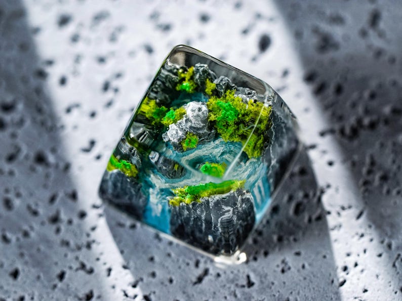 Water Falls Forest Artisan Keycap Set for Cherry MX Mechanical ...