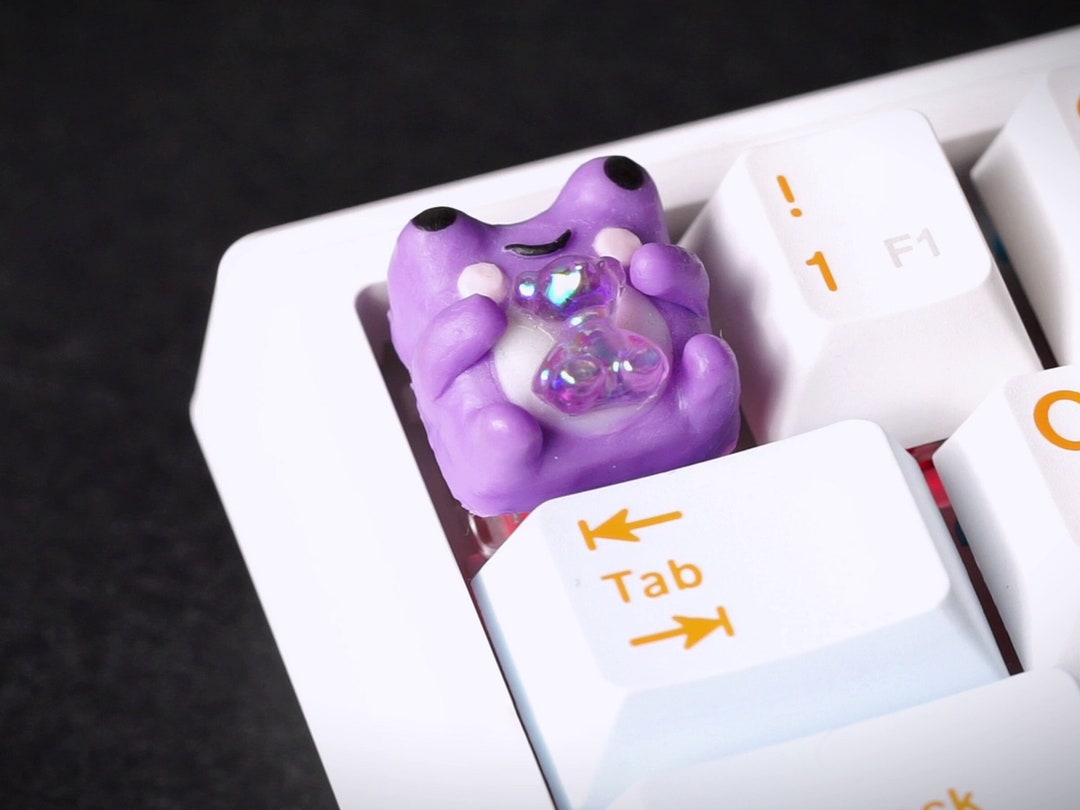Purple Frog Keycap, Artisan Keycap, 3D Keycap, Funny Keycap for MX ...