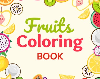 Fruits Coloring Book - Etsy