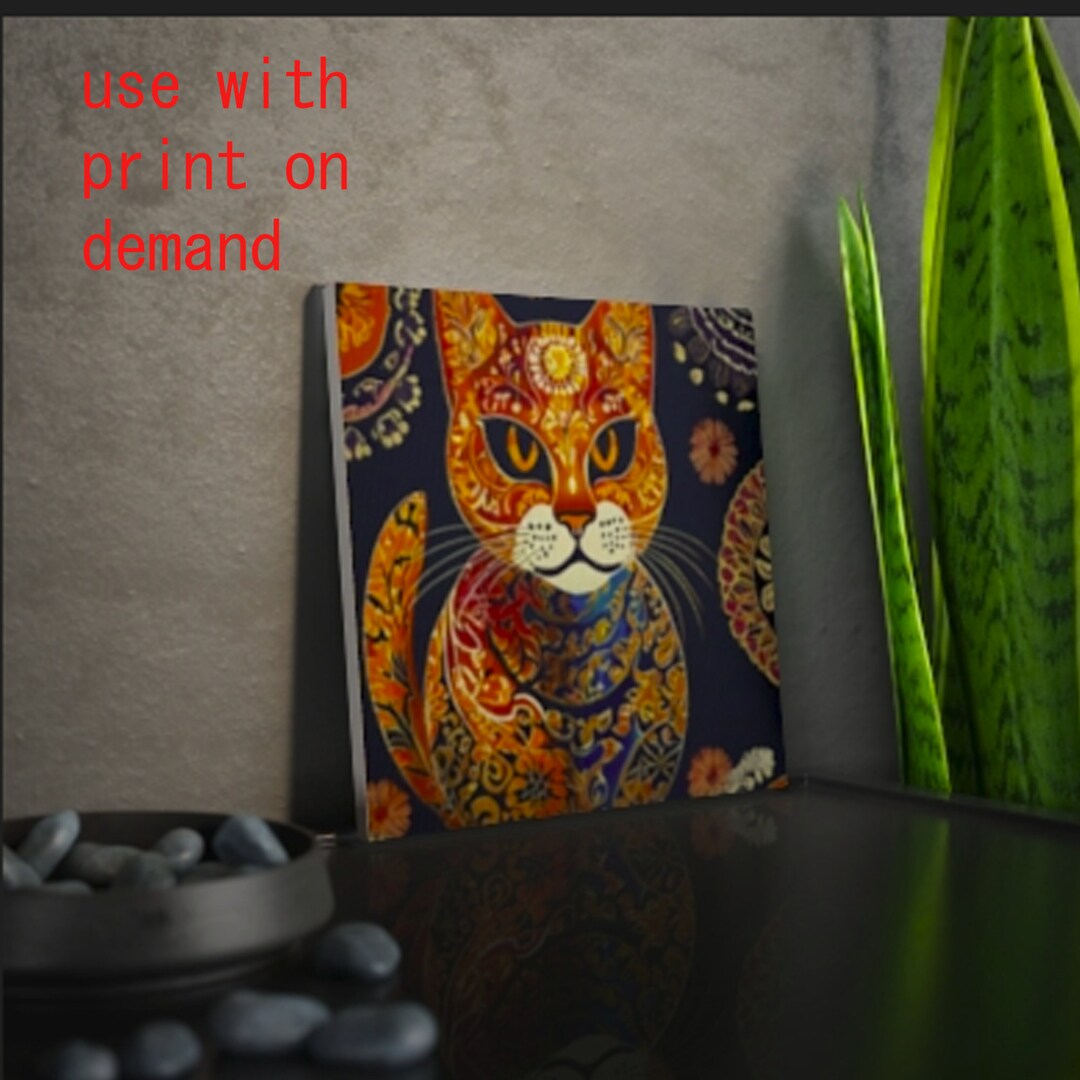 Batik Motif of Cats Digital Prints Sublimation Cat Digital Paper ...