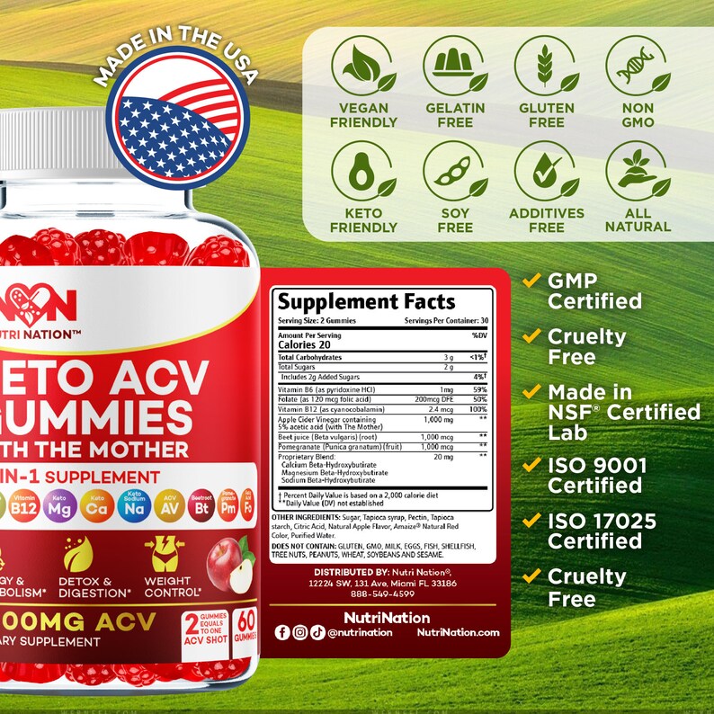 Official Keto ACV Gummies With the Mother and Bhb Salts Buy 2 Get 1 ...