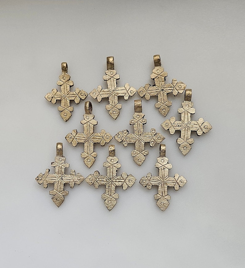 Small Brass Ethiopian Coptic Cross Pendant - Etsy