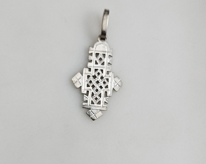 Ethiopian Coptic Cross Pendant, Lightweight Pendant, Silver Cross ...