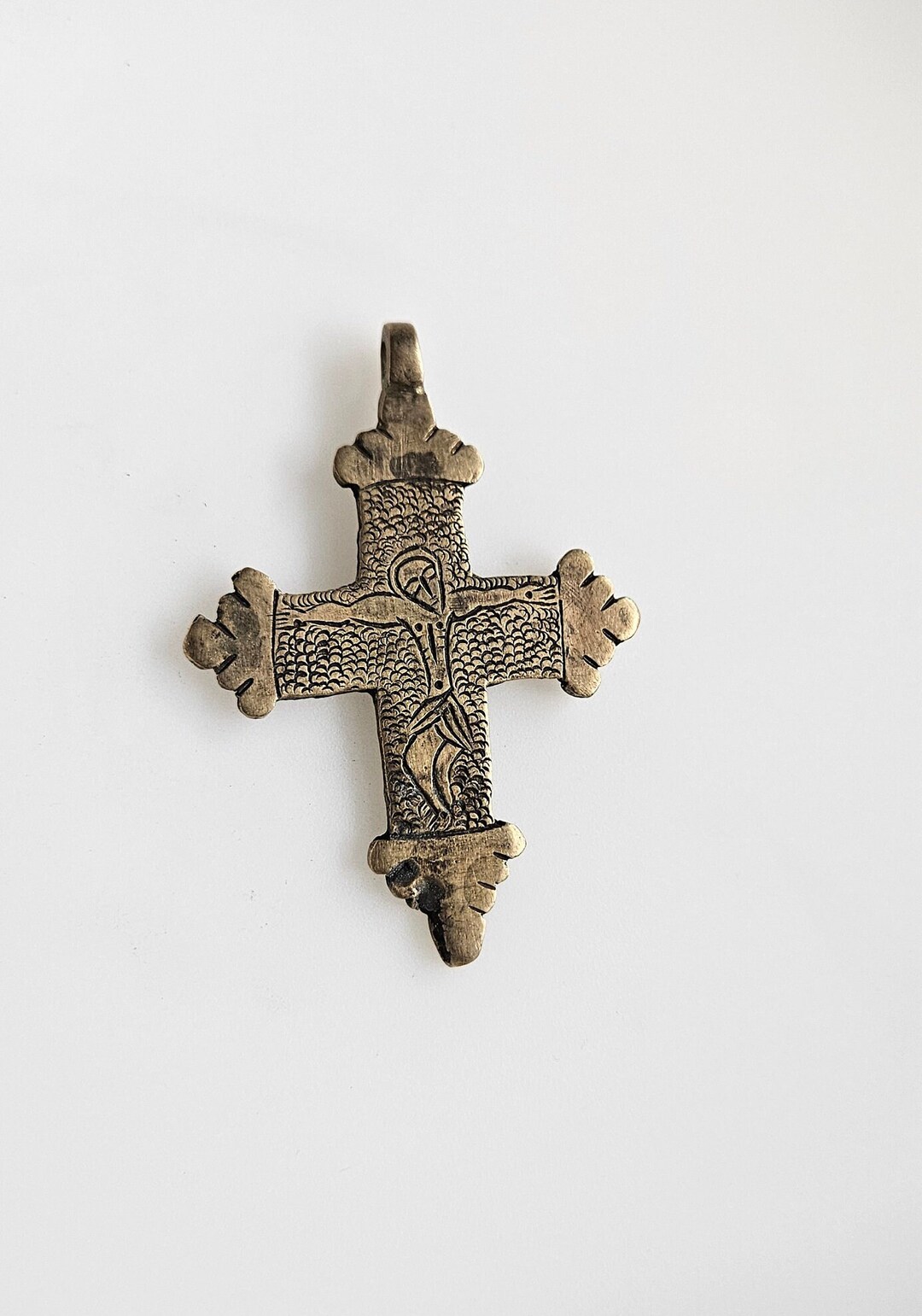 Brass Ethiopian Coptic Cross, Crucifix Pendant, Cross Pendant - Etsy