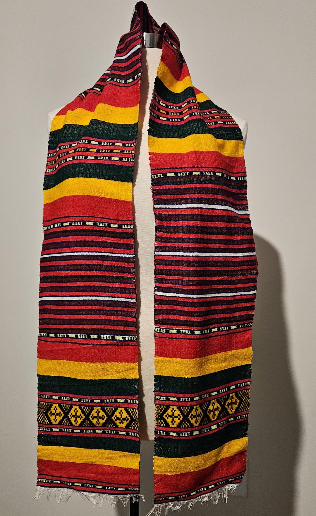 Ethiopian Handwoven Scarf, Colorful Wrap - Etsy