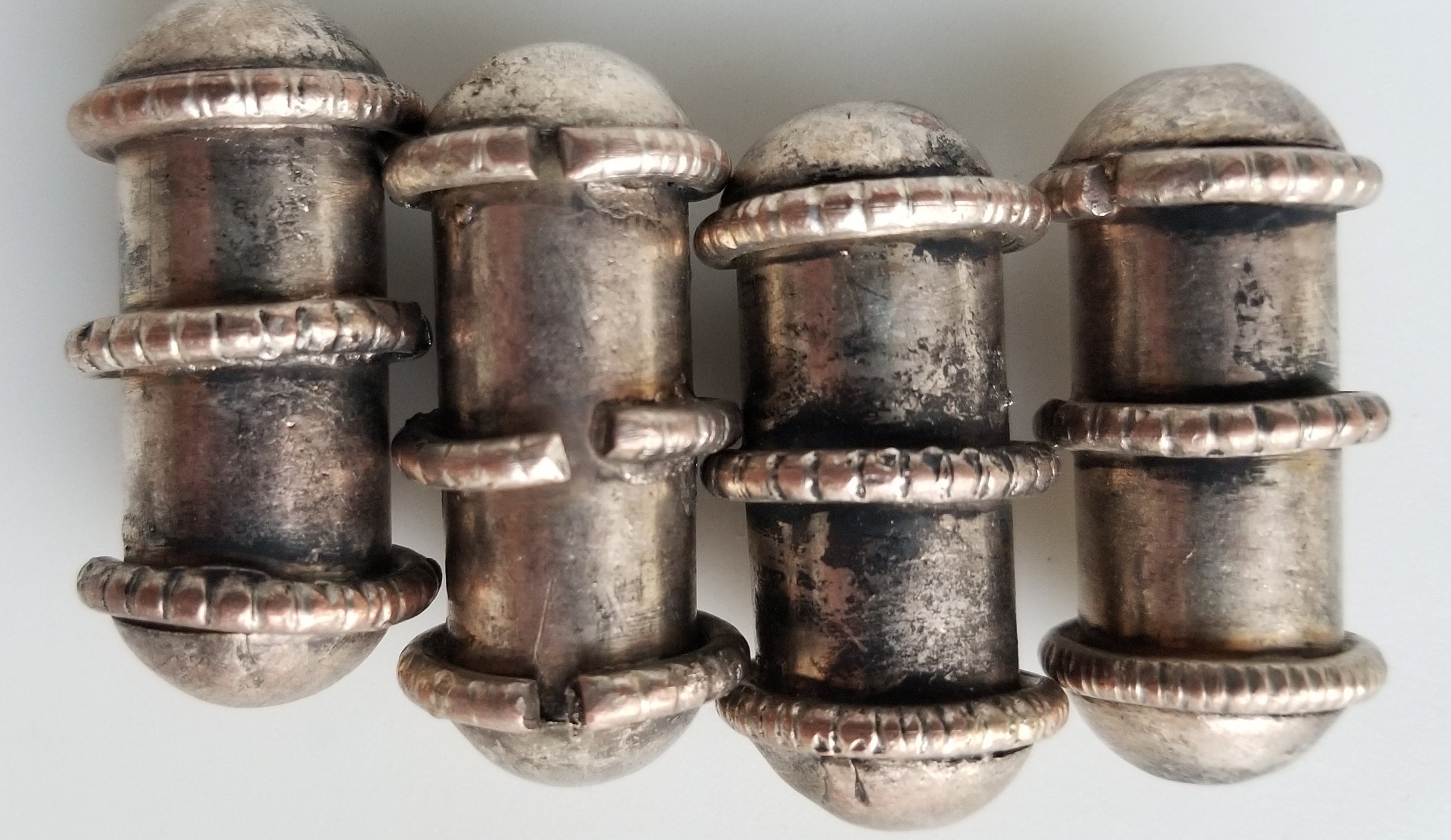 Long metal bead Ethiopian bead African trade bead tube bead | Etsy