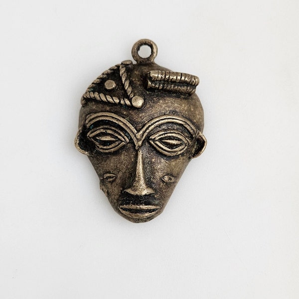 African Mask Pendant - Etsy